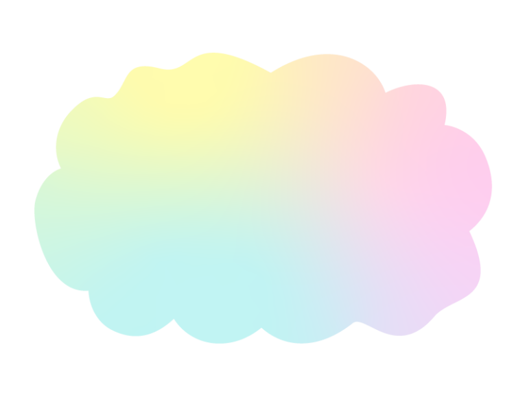 パステルカラーのふわふわフレーム – ぱすてる＊kidsイラスト素材